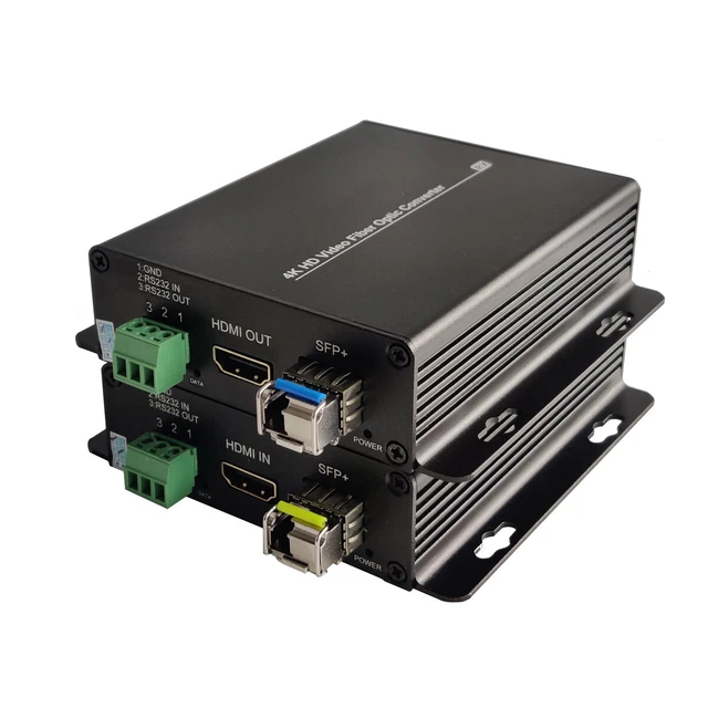 4K UNCOMPRESSED HDMI/RS232 over Fiber Optic Extender HDMI Optical ...