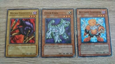 YU GI OH 3 Carte Mostro - Mecha Chiocciola, Cyber Kirin, Rottame ...