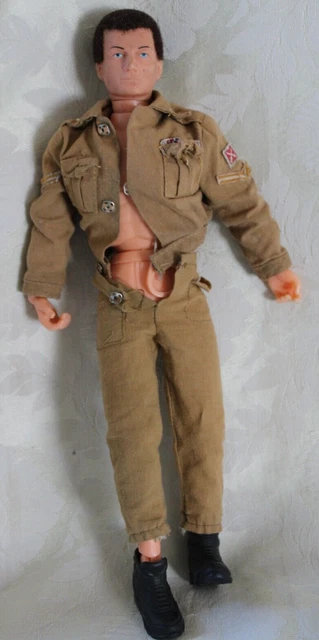 VINTAGE TALKING ACTION MAN/TOMMY GUNN Figure With Flocked Brown Hair ...