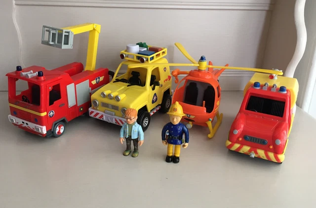FIREMAN SAM VEHICLES Fire Engine, 4x4, Mountain Rescue, Helicopter ...