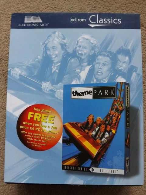 THEME PARK PC Game Big Box Windows 95 £13.99 - PicClick UK