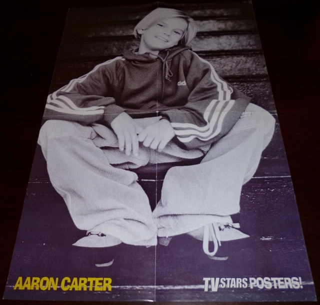 AARON CARTER CENTREFOLD Poster Rare 2 Page Young Boy Crazy Little Party ...