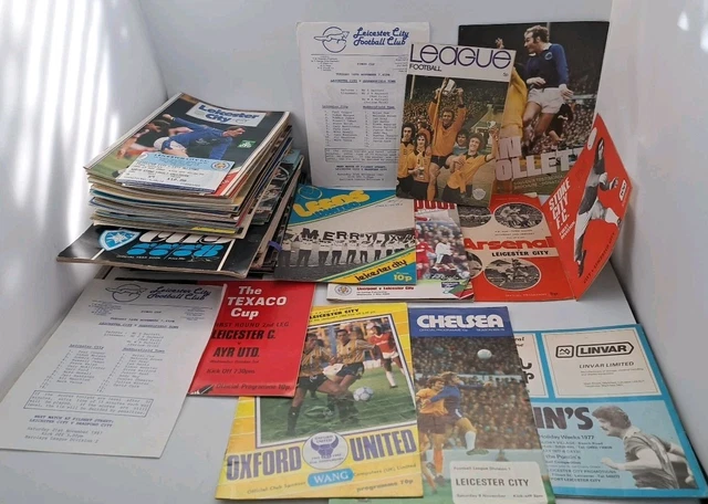 LEICESTER CITY FOOTBALL programmes 1970's, 80s & 90s & some tickets £26 ...
