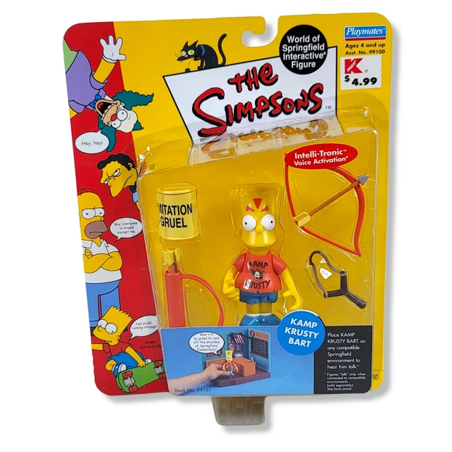 FIGURINE PLAYMATES THE Simpsons World of Springfield Kamp Krusty Bart ...