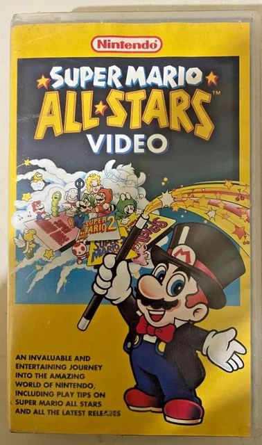 NINTENDO - SUPER mario All Stars VHS Video Tape *Rare* Cassette £24.99 ...