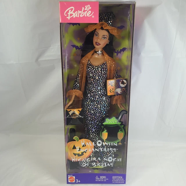 HALLOWEEN ENCHANTRESS BARBIE Doll African American 2003 Mattel Witch ...