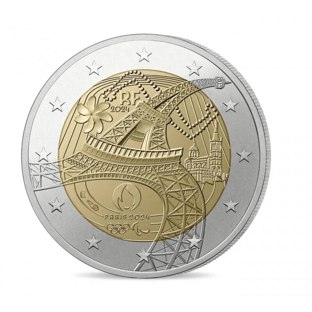 PIÈCE 2 EUROS jo 2024 JEUX OLYMPIQUES DE PARIS 2024 PIÈCE-COMMÉMORATIVE EUR 150,99 - PicClick FR