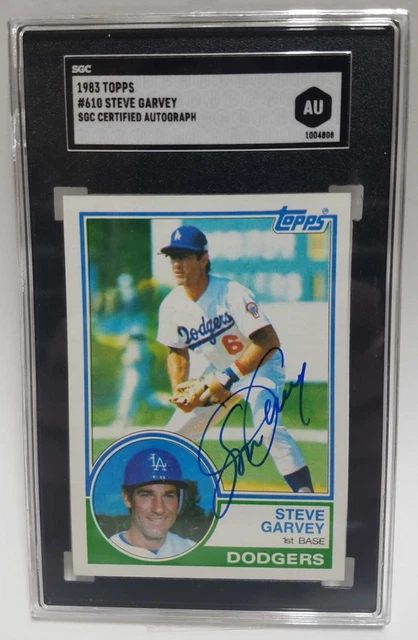 STEVE GARVEY SIGNÉ 1983 Topps SGC authentique Los Angeles Dodgers 1er ...