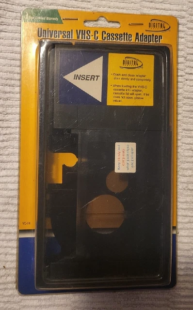 VINTAGE NEW DIGITAL Concepts Universal VHS-C Cassette Adapter VC-14 ...