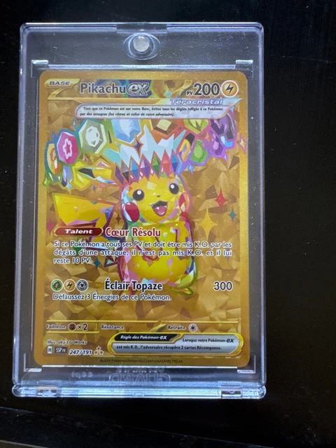 CARTE POKÉMON PIKACHU Ex Gold 247/191 EV8 Étincelles Déferlantes EUR ...