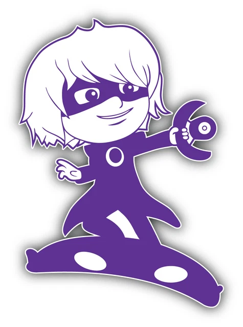 PJ MASQUES DESSIN animé Luna fille autocollant silhouette pare-chocs ...