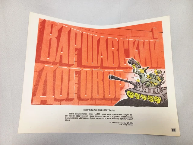 UDSSR PROPAGANDAPLAKAT ORIGINAL Kalter Krieg Plakat Warschauer Pakt EUR ...