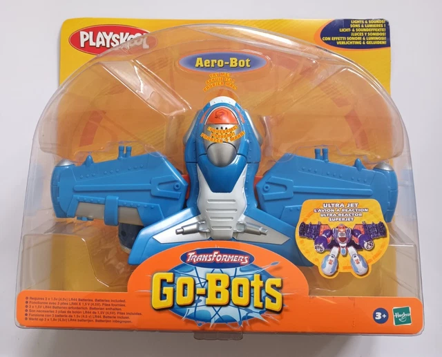 PLAYSKOOL TRANSFORMERS 2002 Go-Bots AERO-BOT RACER Hasbro Ultra Jet ...