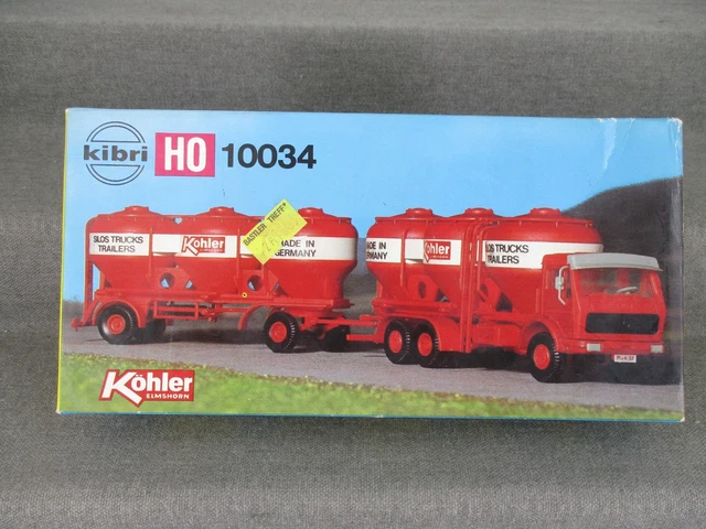 KIBRI SPUR H0 B-10034 Bausatz LKW Silohängerzug MB ungebaut in OVP EUR ...