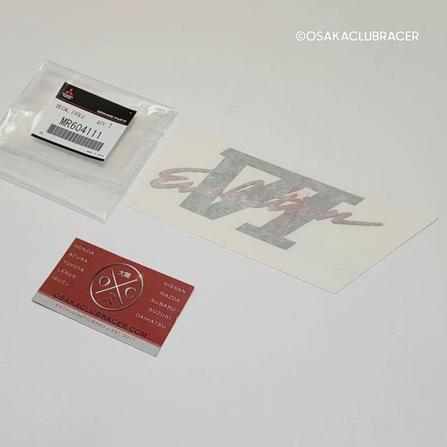 GENUINE OEM MITSUBISHI Lancer Evolution VI Rear Decal Emblem MR604111 ...