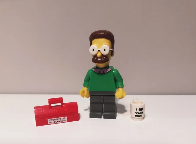 LEGO NED FLANDERS sim013 Minifigure. The Simpsons Collectable Series 1 ...