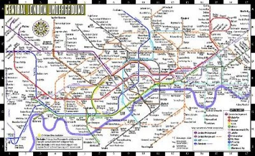 STREETWISE LONDON UNDERGROUND Map - Laminated Map of the London ...