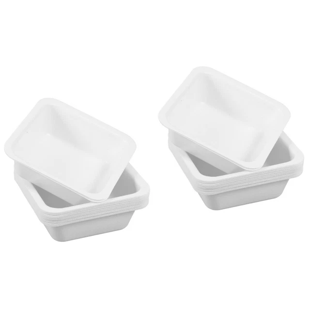 SET OF 2 Balance Weighing Pans Plates Sample Trays Container Storage ...