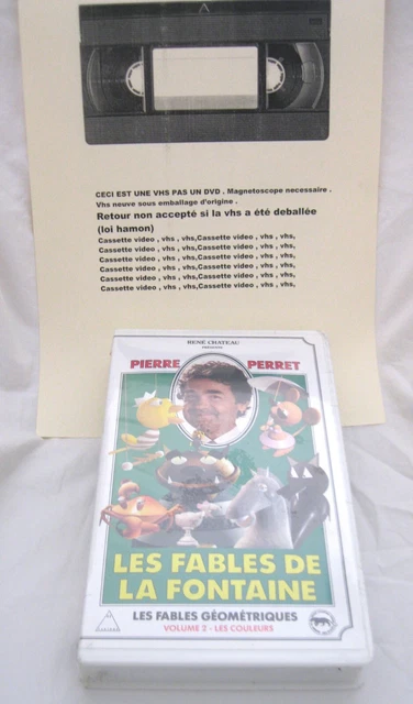 PIERRE PERRET LES fables geometriques 2 vhs neuf sous blister rene ...