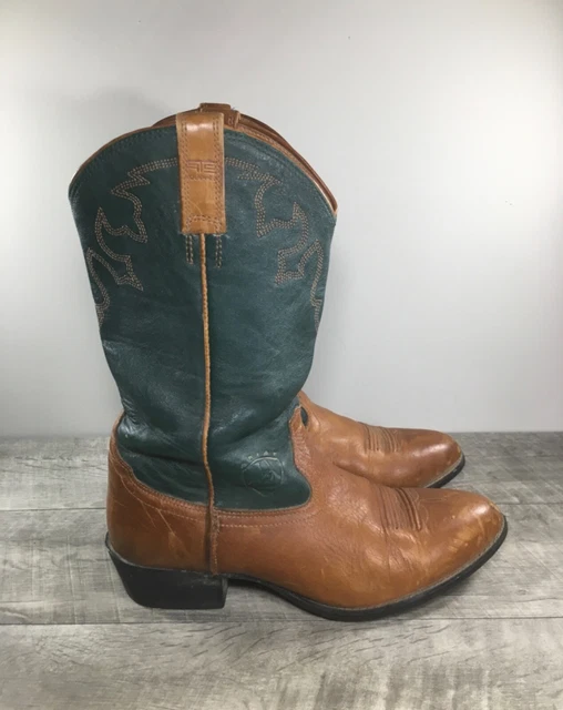 ARIAT 34289 ATS Technology Green Leather Cowboy Western Mens Boots Size ...