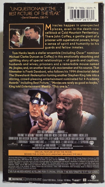 THE GREEN MILE VHS 2000 £7.09 - PicClick UK