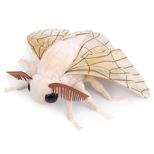 SOFT SILKWORM MOTH Plush Toy Cute Insect Stuffed Animal Fuzzy Home ...
