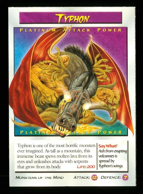 WEIRD N’ WILD Creatures Monsters of the Mind Card # Typhon Platinum ...