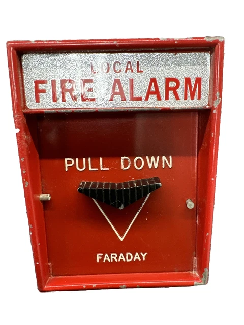 VINTAGE FARADAY 10123-1 Fire Alarm Pull Station Rare Switch Non Coded ...
