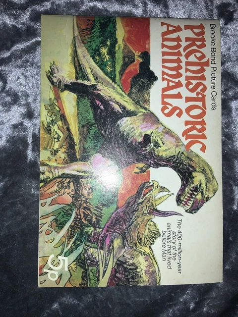 PG TIPS BROOKE Bond Tea Cards Album-Prehistoric Animals -Complete 1972 ...