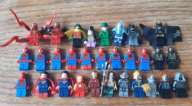 30 LEGO MARVEL and DC Complete Mini Figures and Accessories LOT $42.00 ...