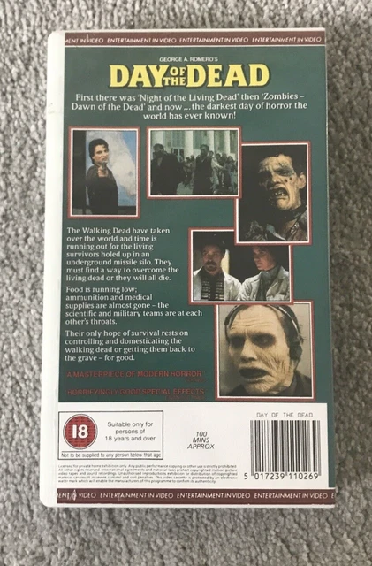 GEORGE A ROMERO s Day of the Dead VHS - 1987 Release £9.99 - PicClick UK