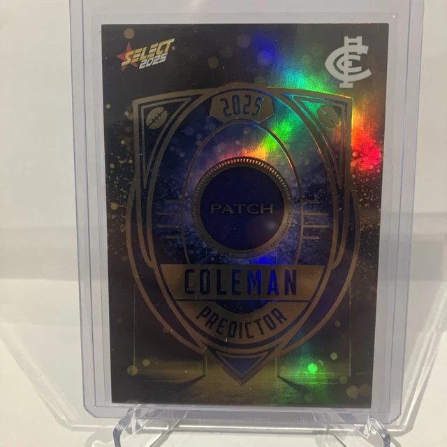 2025 AFL SELECT Footy Stars Coleman Predictor Patch Carlton 179/220 $10 ...