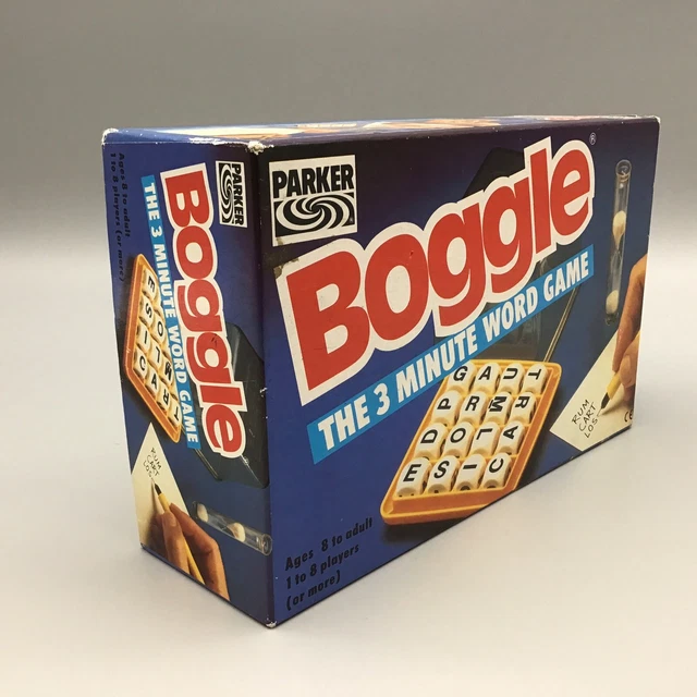 VINTAGE BOGGLE THE 3 Minute Word Dice Game Parker Toys 1985 Complete ...