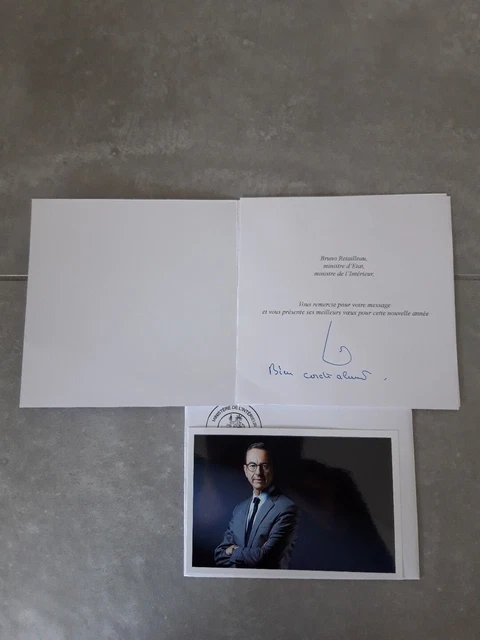 VOEUX 2025 DE BRUNO RETAILLEAU (Pre Imprimes)ET SIGNATURE AUTHENTIQUE ...