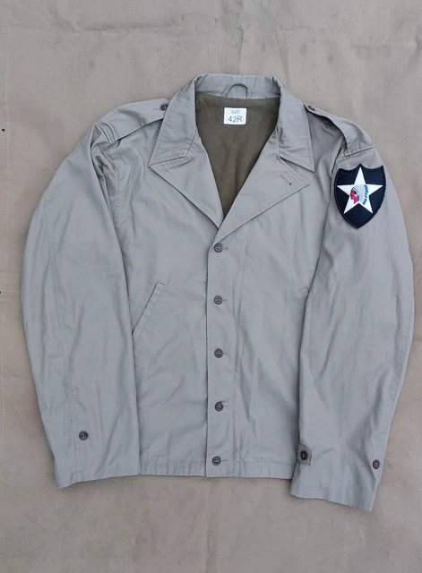 WW2 US ARMY At The Front ATF Reproduction M41 Jacket 42R Original 2nd ...