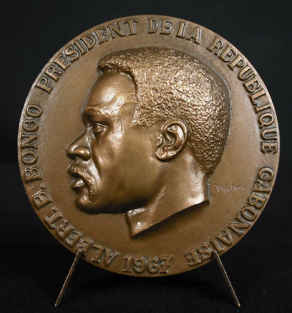 MEDAL 241G ALBERT Omar Bongo President Gabon Africa Sc Martinez Medal ...