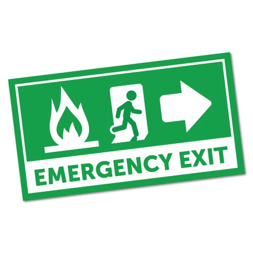 EMERGENCY EXIT FIRE Sticker Decal Safety Sign Car Vinyl #6011K EUR 4,40 ...