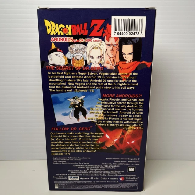 DRAGON BALL Z Androids -Dr. Gero (VHS, 2000) Funmation Episodes #115 ...