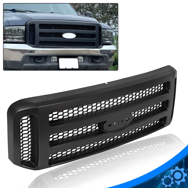 MATTE BLACK GRILLE CONVERSION For 1999-2004 Ford Super Duty F250 F350 ...