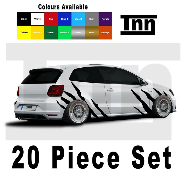 STICKERS FOR VW Polo Golf Lupo GTI GTD R Line Stripes GT Scirocco Decal ...