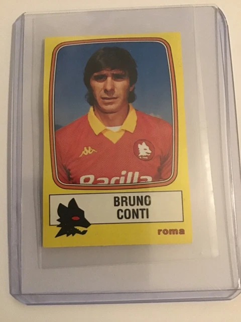 PANINI CALCIATORI 1985-86 🇮🇹B.conti Roma 🟡🔴 # 215 Velina Ricostruita ...