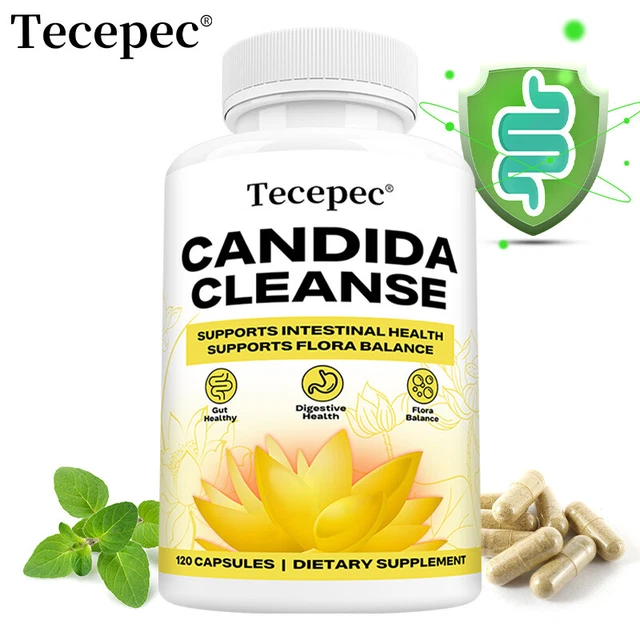 DIGESTIVE SYSTEM SUPPORT Supplement Candida Cleanse Herbs for Gut ...