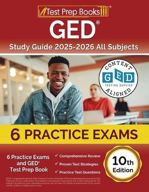 GED STUDY GUIDE 2025-2026 All Subjects: 6 Practice Exams and GED Test ...