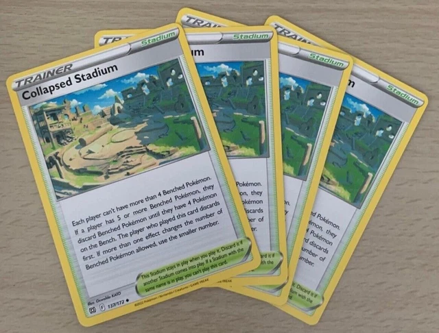POKEMON COLLAPSED STADIUM Trainer Cards Brilliant Stars 137/172 x 4 ...