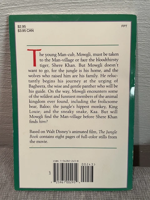 WALT DISNEY'S THE Jungle Book 1992 book Adapted from the film by Jim ...