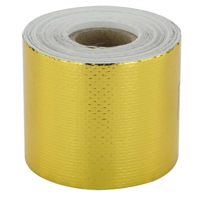 50MMX10M REFLECTIVE ADHESIVE Silver High Temperature Heat Shield Wrap ...