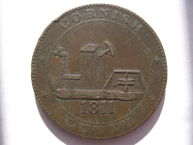 CORNWALL COUNTY ISSUE 1811 copper Penny Token VF D20 W701 £25.00 ...