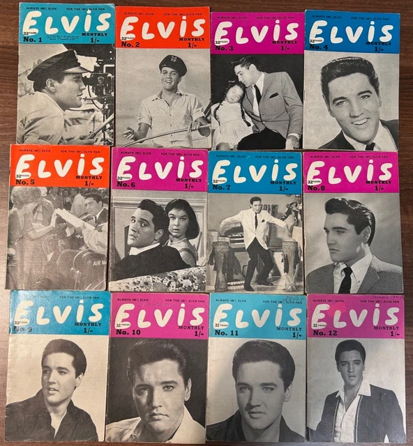 ELVIS PRESLEY ALWAYS 100% Elvis Monthly Magazine Series 4. Issues 1-12 ...