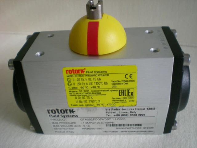 ROTORK GT RANGE single- and double-acting pneumatic piston actuators ...