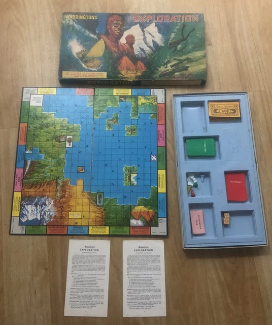 VINTAGE WADDINGTONS EXPLORATION Board Game 1970's - COMPLETE ...